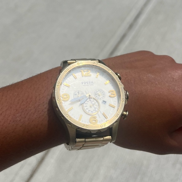 Fossil | Accessories | Fossils Nate Gold Stainless Steel Mens Watch | Poshmark